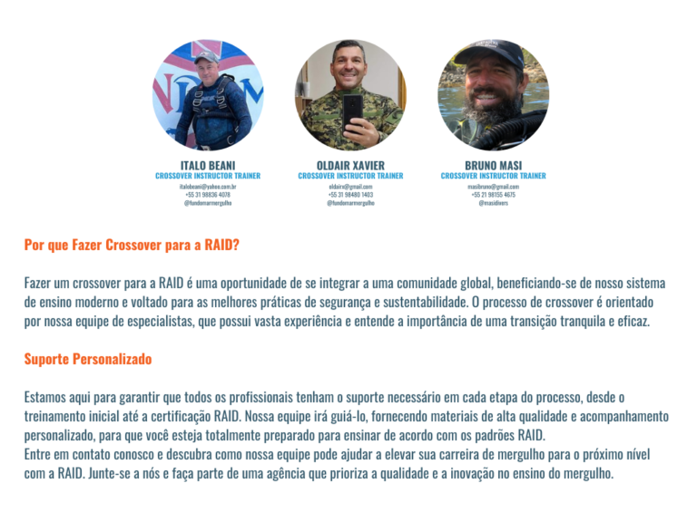 RAID CROSSOVER TEAM – Dive RAID Brasil